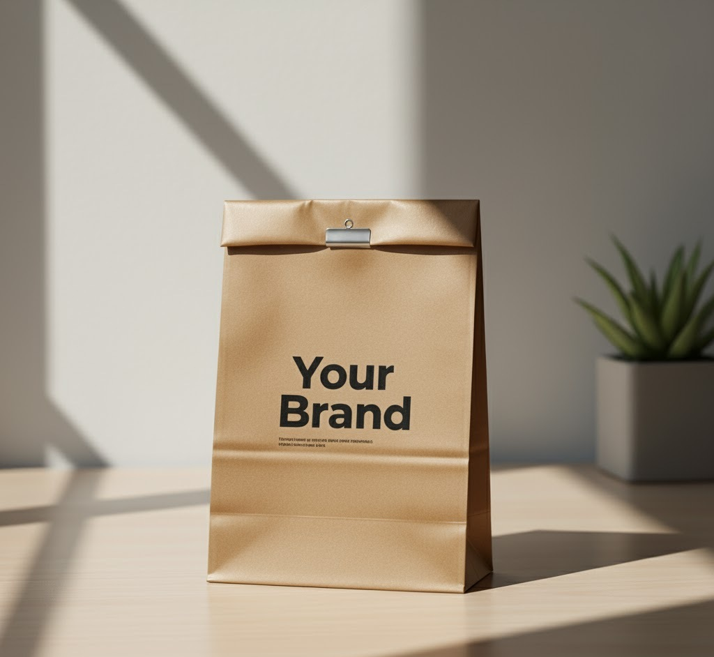 Flat Bottom Paper Bags - Tpack - Custom Printed Bags And Packing