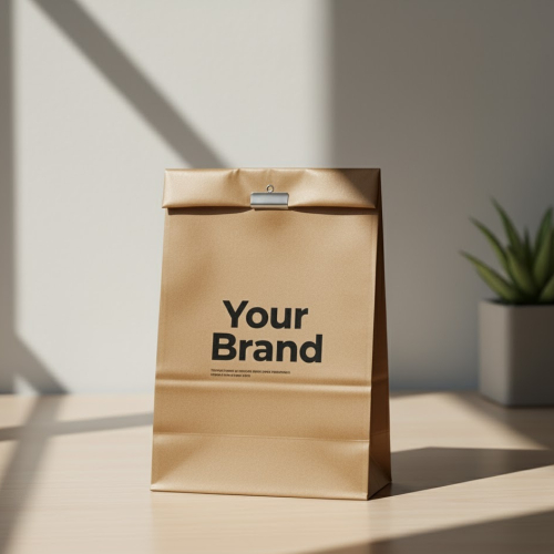 Flat Bottom Paper Bags - Tpack - Custom Printed Bags And Packing